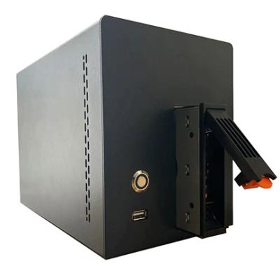 Chine Emballage Nas Serveur de stockage châssis ménage 2 baie boîtier informatique panneau en alliage d'aluminium à vendre