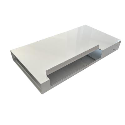 China Large Size Network Chassis with 0.1mm Tolerance and White Powder Spraying for Precision Sheet Metal Enclosure for sale