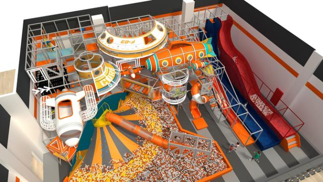 Airship theme playground - tunnel system