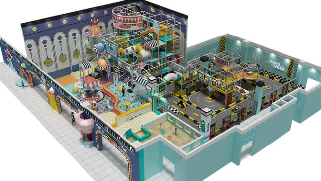 Climbing wall section of playground