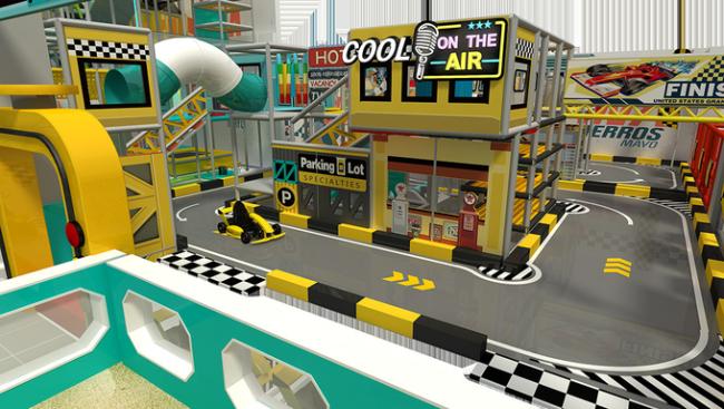 Children enjoying sand play area