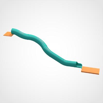 China Slippery Materials Playground Tube Slides Multi Colored Commercial Spiral Slide for sale