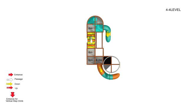 Overall view of complete forest theme playground system