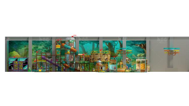 Playground installation in commercial space