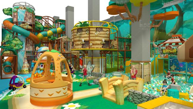 Close-up of playground safety features and materials