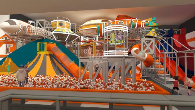 Airship theme playground - climbing wall detail