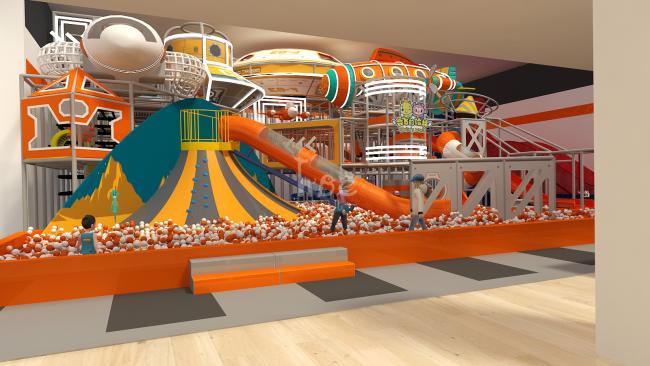 Airship theme playground equipment - full view