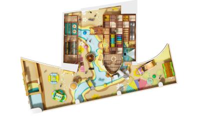 중국 부드러운 패드 구조를 가진 해적 선박 실내 놀이터 판매용