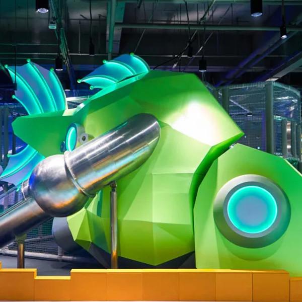 Safety features of forest theme playground