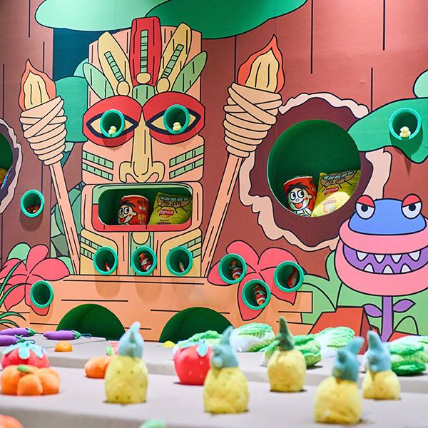 Forest theme indoor playground overview