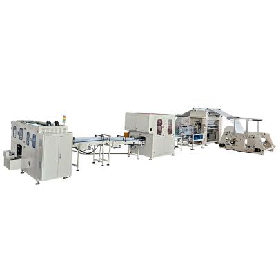 China Hanging Type V Fold Facial Tissue Machine Full Automatic Bottom Output for sale