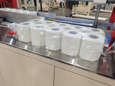 China Semi Automatic 8/10/12 Rolls Small Toilet Roll Paper Packing And Sealing Machine Sale for sale