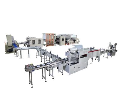 China High speed automatic label applicator maxi roll printing kitchen towel paper making machine production line price for sale