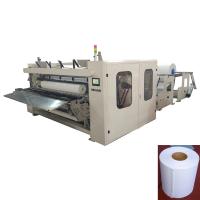 China Automatic Toilet Paper Rewinding Machine 2800mm Width PLC Controlled Tissue Roll Making Machine for sale