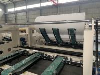 China Automatic Toilet Paper Rewinding Machine 2800mm Width PLC Controlled Tissue Roll Making Machine for sale