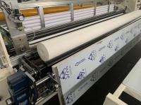 China Automatic Toilet Paper Rewinding Machine 2800mm Width PLC Controlled Tissue Roll Making Machine for sale