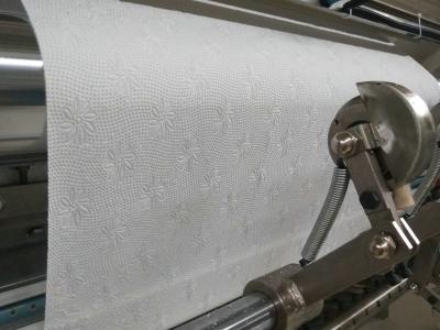 Cina L'inchiostro 15KW ha segnato la forma di v di Rewinder della macchina di fabbricazione di carta del fazzoletto per il trucco in vendita