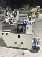 China Automatic Handkerchief Making Machine 210mm Width Color Print Unit 76mm Core 70-75 Bags/min for sale