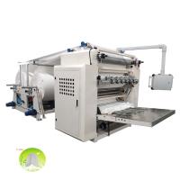 China Automatic Box Drawing V Fold Facial Tissue Paper Making Machine 900 Sheets per Min for sale