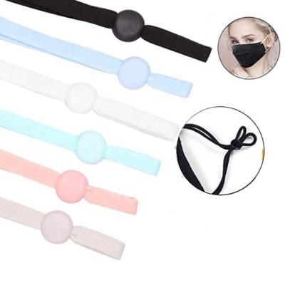 China Black Sewing Elastic Face Mask Band with Adjustable Buckle for Adult/Children for sale