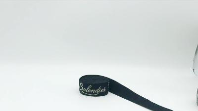 China Wholesale High Quality Jacquard Elastic Ribbon Custom Brand Logo Bias Tape Nylon Webbing Custom Jacquard Elastic printing band for sale