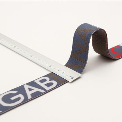 China Custom logo jacquard  elastic band for waistband and headlamp elastic band for sale