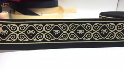 China Custom private label band underwear elastic custom logo nylon jacquard ribbon waistband jacquard tape for garment for sale