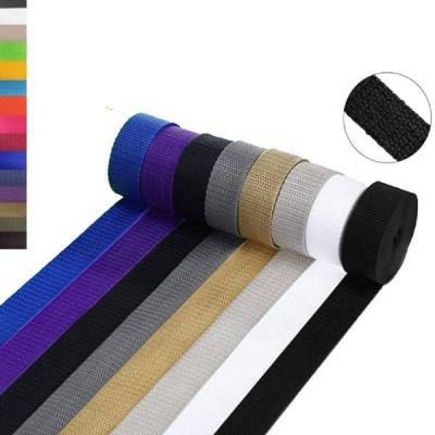 China Heavy Duty Polypropylene Webbing Heavyweight Flat PP Fabric Nylon Strapping Roll Use for Backpack DIY Belt Bag Rope for sale