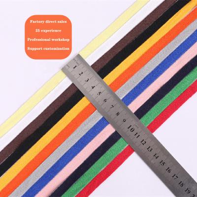 China In Stock 1cm twill webbing color herringbone twill tape for Clothing accessories for sale