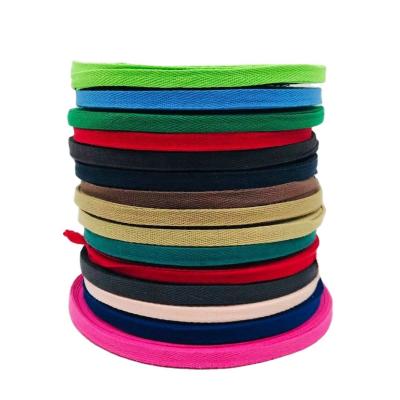 China 50 Yards /Roll Herringbone Cotton Tape Ribbons 10mm Wide Flat Cotton Herringbone Cords for Knit Sewing for sale