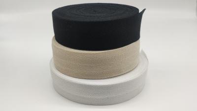 China Custom width herringbone pattern thin cotton binding tape waistband elastic woven webbing trim for sale