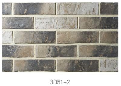China 3D51-2 Clay Thin Veneer Brick Low Water Absorption For Interior /Outdoor Brick Veneer for sale