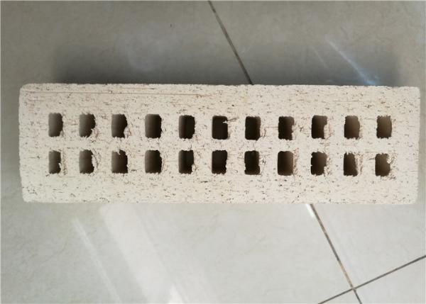 Pure White Multi Holes Perforated Clay Bricks Anti - Freeze 35% Void Ratio