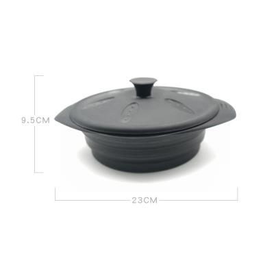 Cina Ordini di fabbrica per utensili da cucina per uso domestico di alta qualità di grado alimentare vasetti utensili in silicone vapori pieghevoli in silicone in vendita