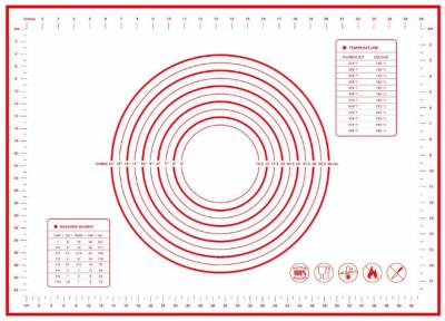 Cina 2024 Vendita calda 60 * 40cm fabbrica personalizzato Logo utensili da cucina cuscinetti di superficie di rotolamento in silicone cottura cuscinetti antiscivolo in vendita