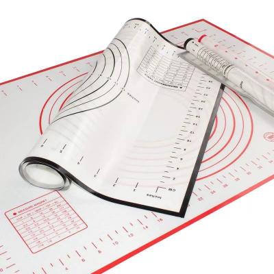 Cina 2024 Vendita calda 60 * 40cm fabbrica personalizzato Logo utensili da cucina cuscinetti di superficie di rotolamento in silicone cottura cuscinetti antiscivolo in vendita
