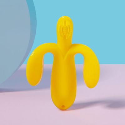 Cina Spazzolino per bambini Spazzolino per bambini di silicone Banana Cartoon Spazzolino per bambini di qualità alimentare Silicone bollire Silicone giocattolo in vendita