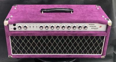 China Custom Grand Tube Amplifier Head Steel String Singer SSS 100 in Purple Color 5881*4 12ax7*4 12at7*1 for sale
