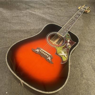 China Custom Grand Style Hummingbird Doves in Flight Acoustic Guitar for sale