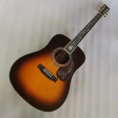 China D Classic 45 Dreadnought acoustic guitar with natural Solid spruce TOP with Fishman EQ and hardcase logo for sale