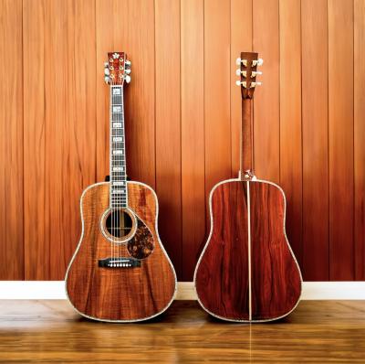 China Custom Grand fully solid cocobolo wood little flower dreadnought guitar 41 inches AAA solid koa wood top, for sale
