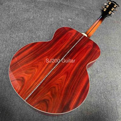 China Custom GB style SJ200 Cocobolo Double Pickguard Acoustic Guitar for sale