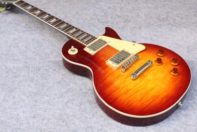China LPaul R9 Tiger Flame les Electric guitar with Chrome hardware, Maple body LP standard guitar,Free shipping for sale