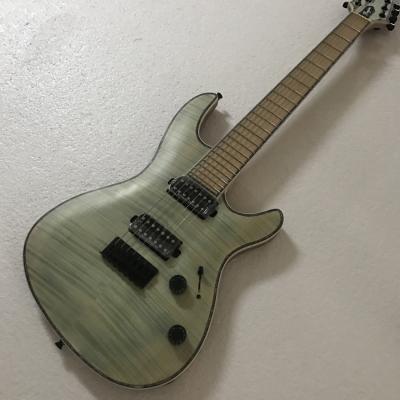 China High-quality 7 string electric guitar, burst color Quilte Maple electric guitar, Abalone binding top, free shipping for sale