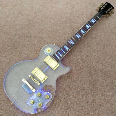 China High quality Standard LP acrylic electric guitar, rosewood Fingerboard LED light LP 1959 R9 electric guitar, free shippi for sale