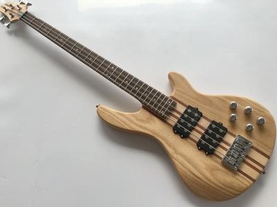 China professional active electric bass guitar neck through body bass guitar with ashwood body for sale