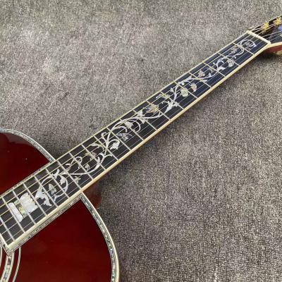 中国 41インチDタイプ サンバースト 固いスプレー アコースティックギター アバロン エボニー フィンガーボード 販売のため