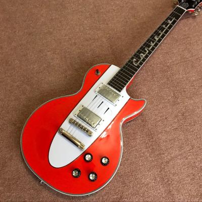 China Custom hot selling orange Lp electric guitar guitar musical instruments mahogany body neck for sale