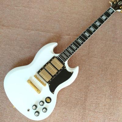 China High quality SG electric guitar styles, ebony fingerboard, gold hardware, 3 pieces pickups electric guitar for sale