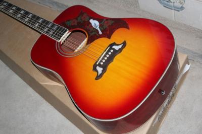 China 2018 New Cherry Red Chibson Dovo acoustic guitar Cherry burst GB dove electric acoustic guitar Red Dovo acoustic for sale
